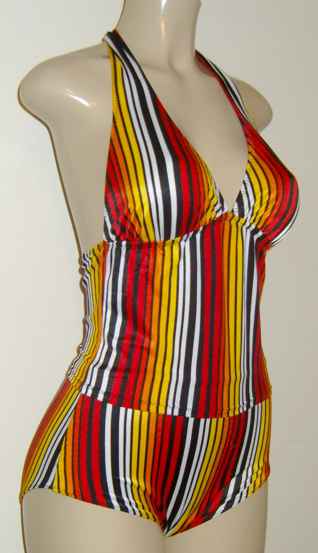 Gathered Halter Swimsuit Tankinis and Pin Up High-Waisted Bikini Botto ...